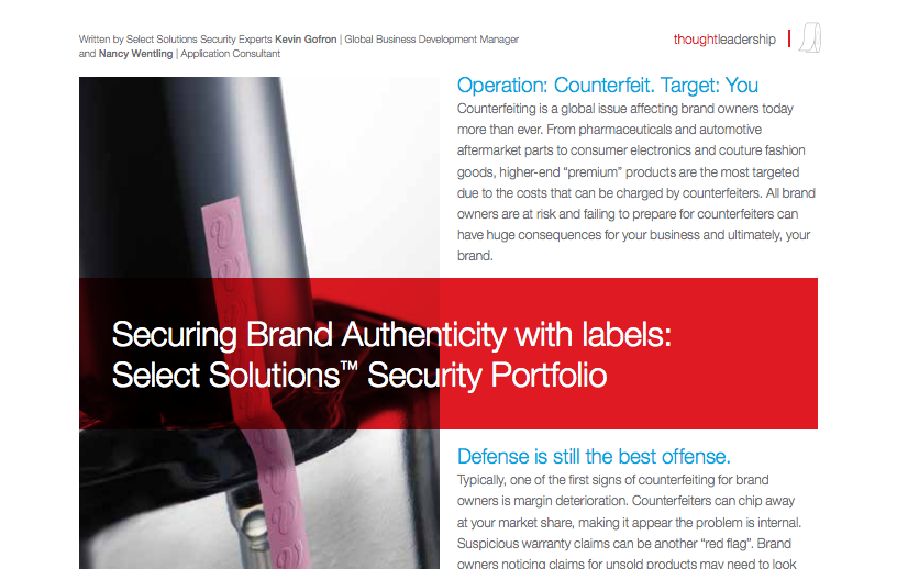 Security Portfolio | Avery Dennison | LPM